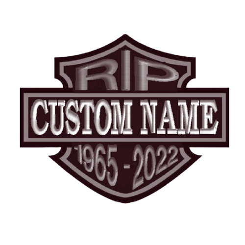 Custom IRON ON RIP Harley Davidson In Memory Motorcycle Biker Patches ...