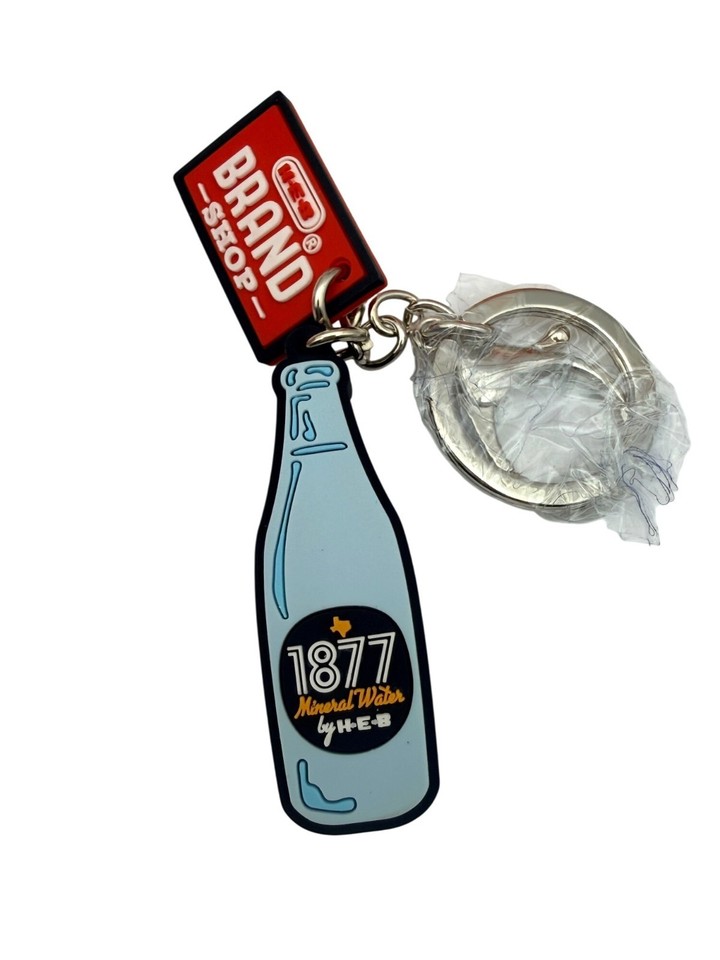 NEW H-E-B Brand Shop Mystery Keychain 1877 Mineral Water With Packaging ...