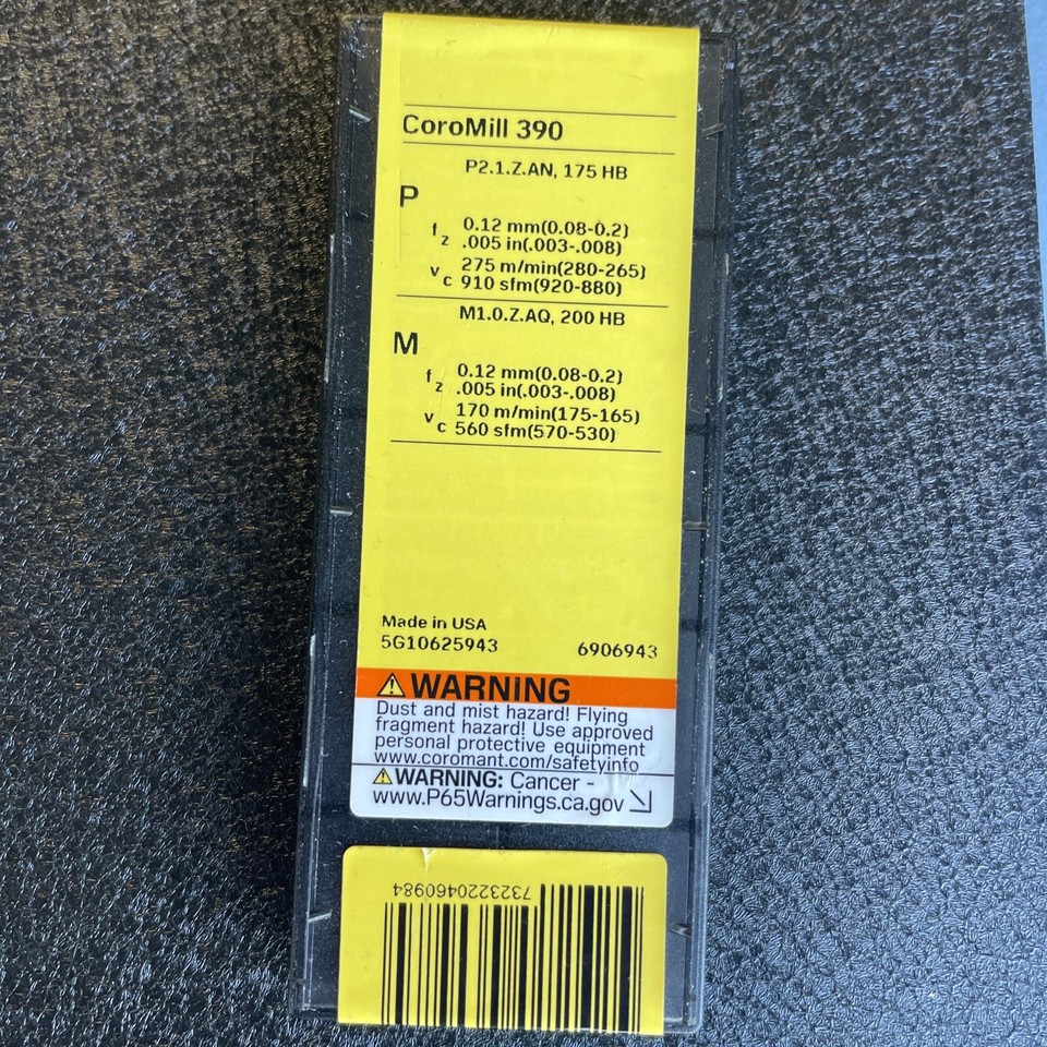 Sandvik Coromant R390-11 T3 08M-PM 1130 Carbide Milling Inserts (Box of ...