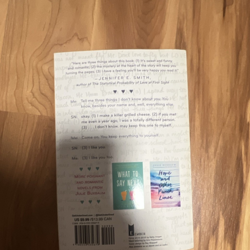 Tell Me Three Things by Julie Buxbaum Paperback Young Adult Romance ...