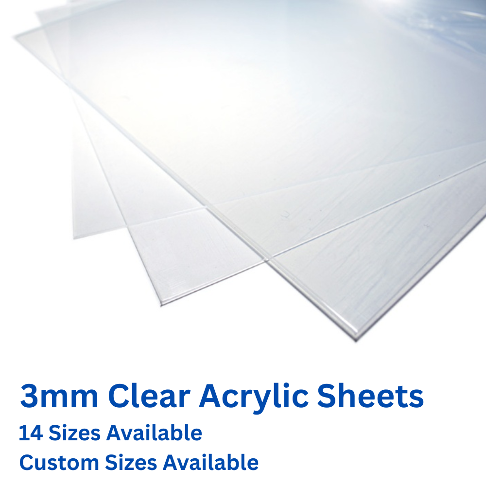Clear Acrylic Sheets Cut to Size Perspex Plastic Sheets 14 Sizes ...