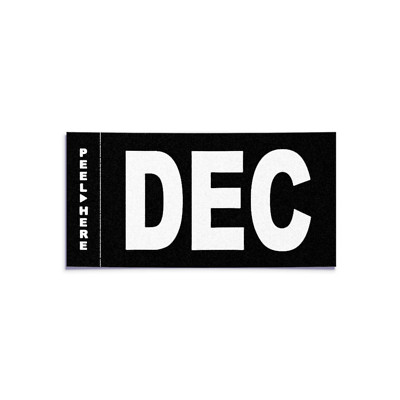 DECEMBER - California License Plate - Legacy Black White Month Sticker ...