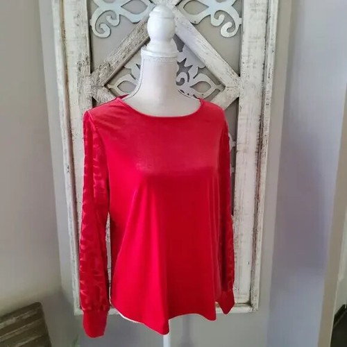 Ruby Rd Women's Petite Long Sleeve Animal Print Leopard Sleeve Velvet ...