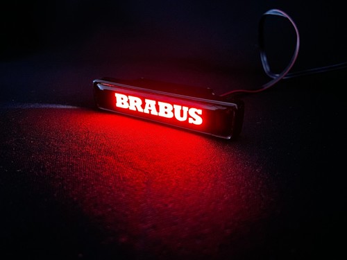 Mercedes red Brabus style illuminated grille LED badge emblem light G S ...