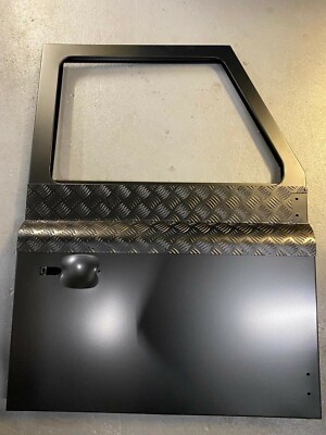 LAND ROVER DEFENDER BLACK CHEQUER PLATE DOOR PROTECTOR/COVER WINDOW ...