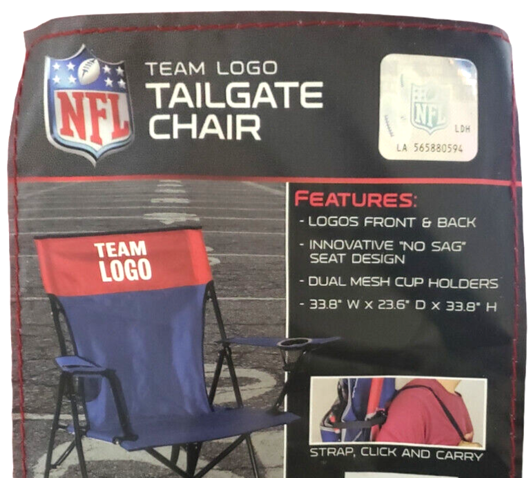 Houston Texans NFL Rawlings Game Day Elite Foldable Tailgate Chair Blue ...