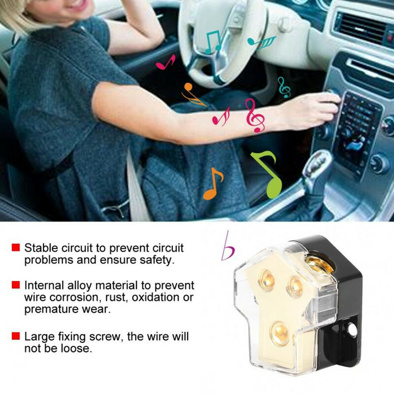 2 Way Power Distribution Block Power/Ground Splitter 0/4gauge AWG for ...