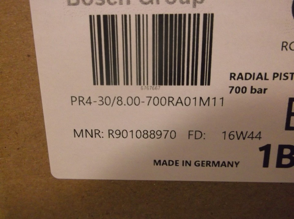 BOSCH REXROTH R901088970 RADIAL PISTON PUMP PR4-3X/8,00-700RA01M11 ...