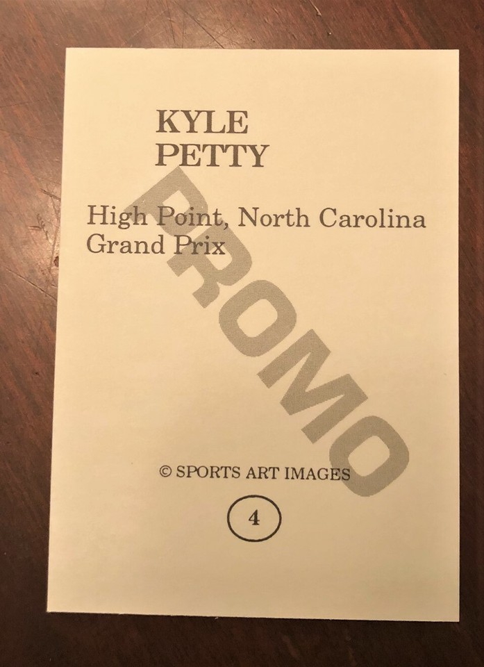 Kyle Petty-RARE NASCAR PROMO card from Defunct SPORTS ART IMAGES- Jim ...