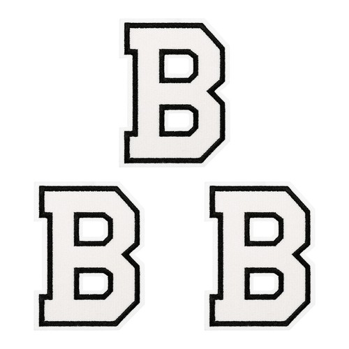 Iron on Letter Patches, 3 Pcs 4.4"/11.3cm Large Alphabet B Applique ...