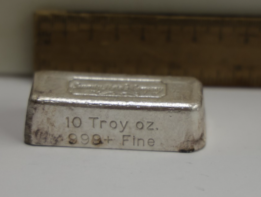 10oz .999+ Silver Bar - Security Metals Company - Vintage Poured Bar | eBay