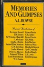Memoirs and Glimpses By A L ROWSE | eBay