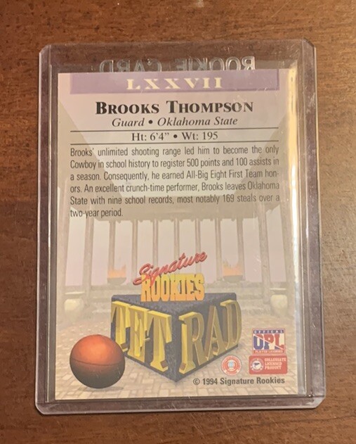 1994 Signature Rookies Tetrad Signatures /7750 Brooks Thompson Rookie ...