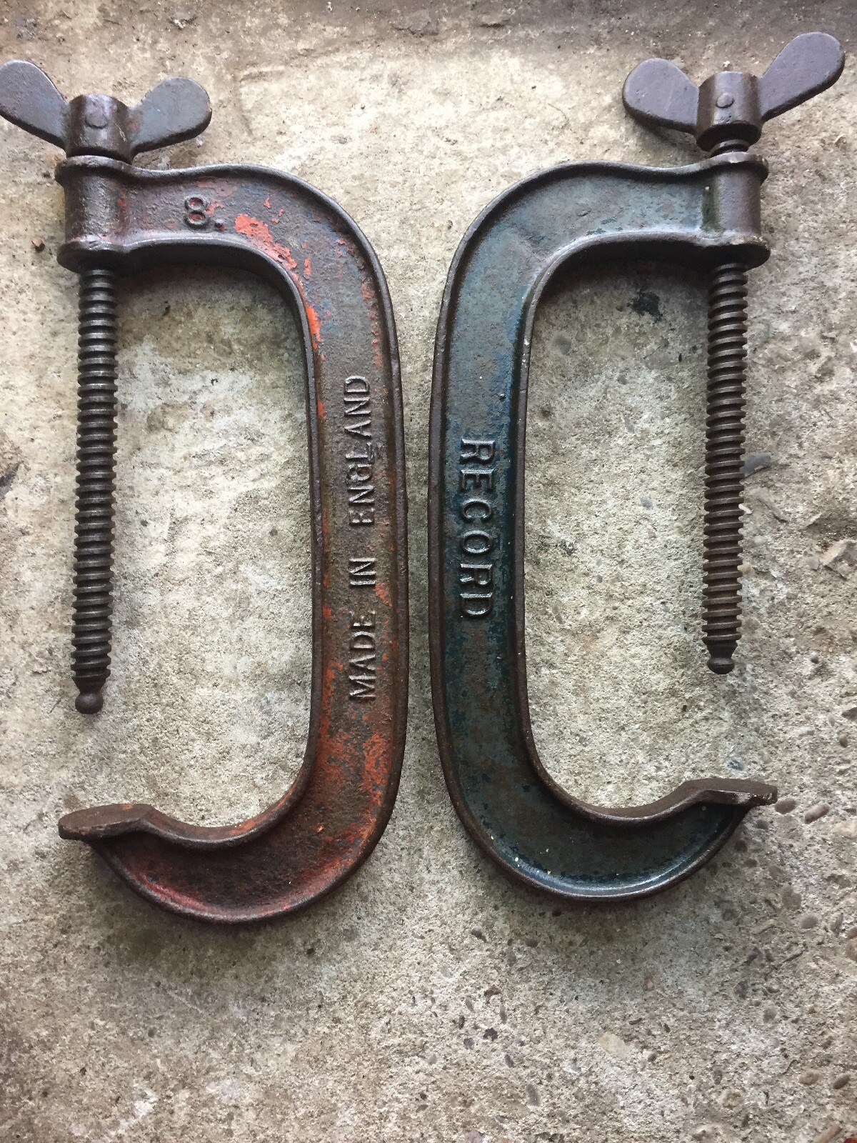 Pair Of Vintage Record Made in England Drop Forged Steel 8" G Clamps ...