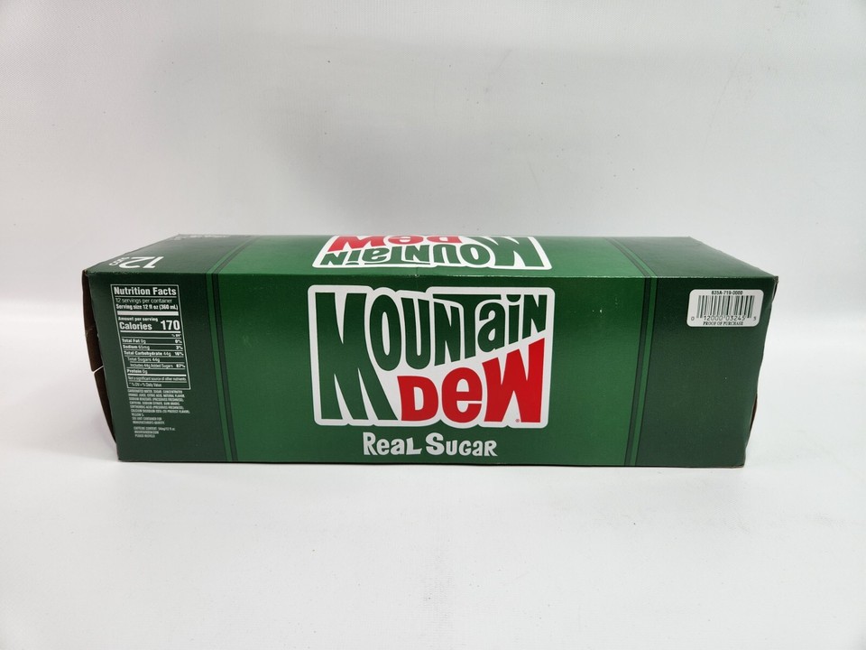 12 Pack Mountain Dew Throwback Real Sugar - Mtn Dew - New 12 Cans | eBay