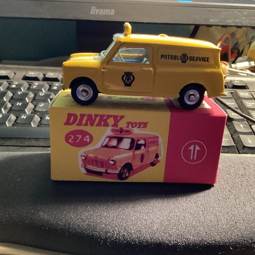 Dinky MINI VAN AA PATROL #274 Vintage Rare All Yellow First Issue Very ...