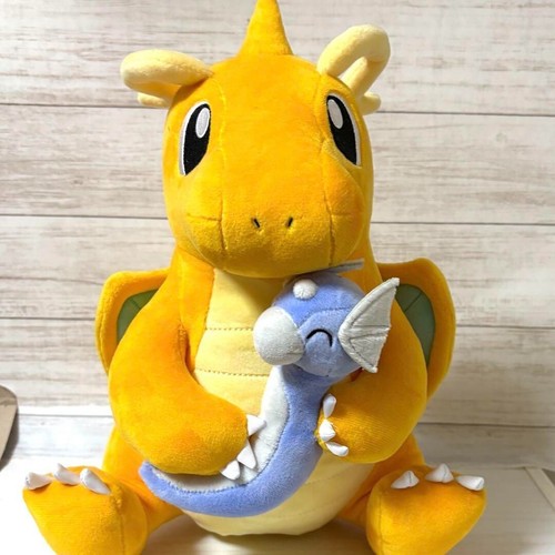 Pokemon Center Hugging Dratini & Dragonite Plush doll TAIKI-BANSEI ...