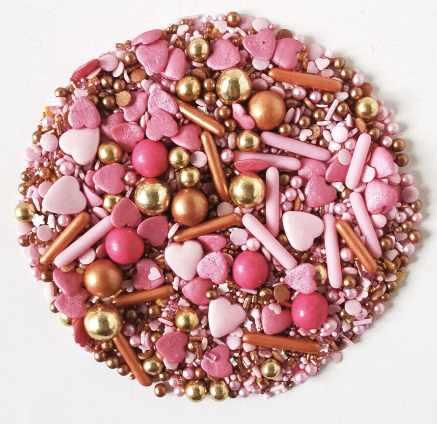 Edible Sprinkles Cake Cupcakes Premium Luxury Gold Silver Pink ...