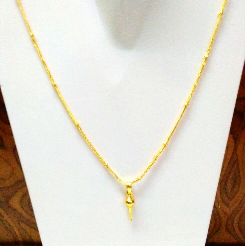 Indian Goldplated 16" Long Chain Hanuman Gada Pendant Necklace ...