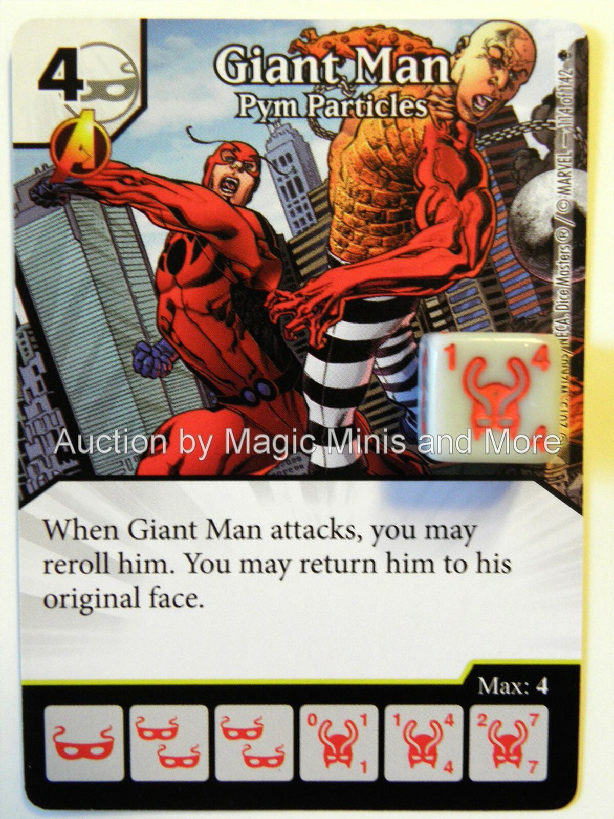 Avengers Age of Ultron GIANT MAN Pym Particles #114 rare Dice Masters ...