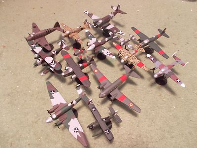 Spanish Civil War Aircraft Collection (13) Built and Painted Models, 1/ ...