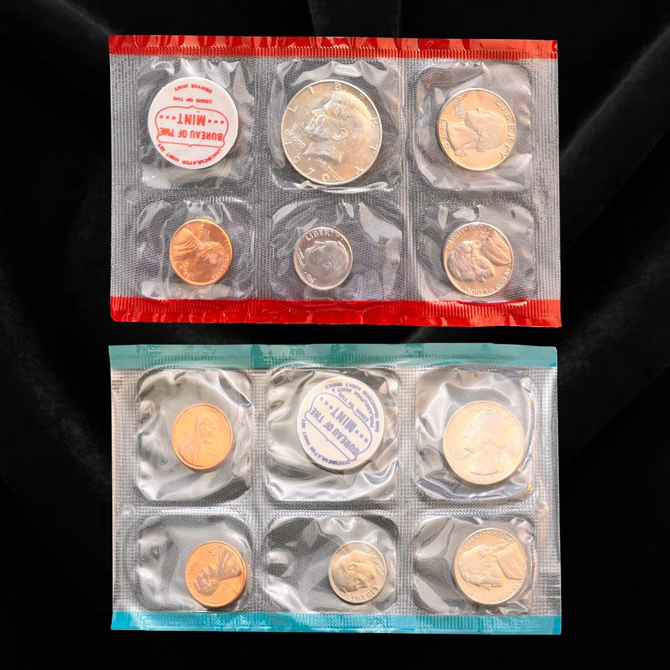 1970 U.S. Mint Uncirculated Coin Set - Denver & Philadelphia Mints | eBay