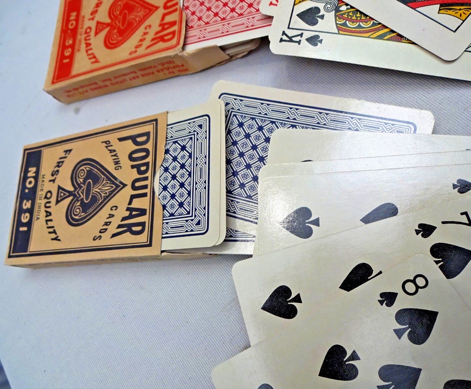 POPULAR PLAYING CARDS VINTAGE FIRST QUALITY MADE IN INDIA RARE ...