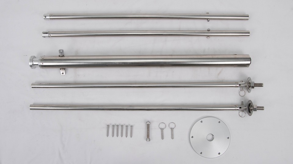 Water Ski Pylon for Outboard Boat Stainless Steel Adjustable Pole ...