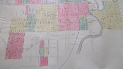 1887 HAND-COLORED ELDORADO PLAT MAP BUTLER COUNTY KANSAS Large Folding ...