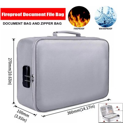 2000℉ Fireproof Document Box with Lock File Storage Box Waterproof Safe ...