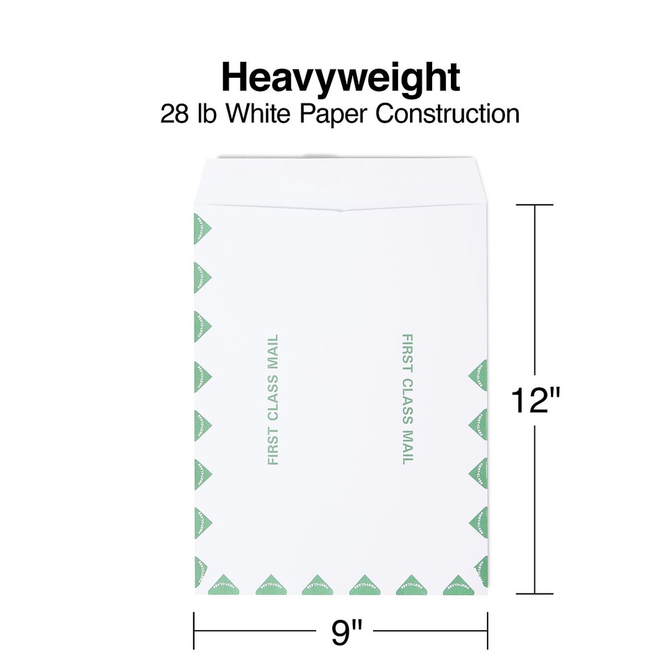 MyOfficeInnovations First Class Catalog Envelopes 9"L x 12"H White and ...