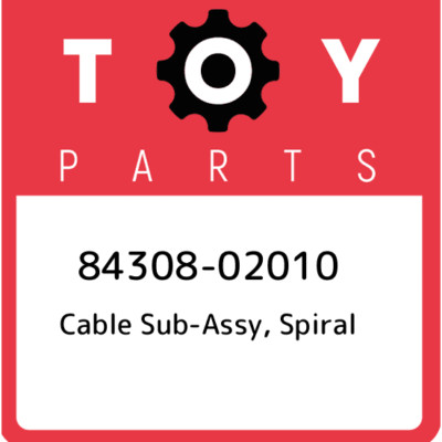 84308-02010 Toyota Cable sub-assy, spiral 8430802010, New Genuine OEM ...