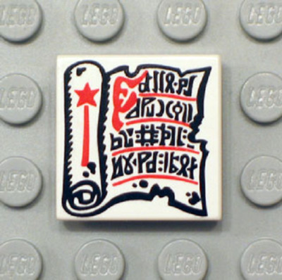 LEGO Minifigure Magic Scroll Tile 2x2 PRINTED Harry Potter Castle ...