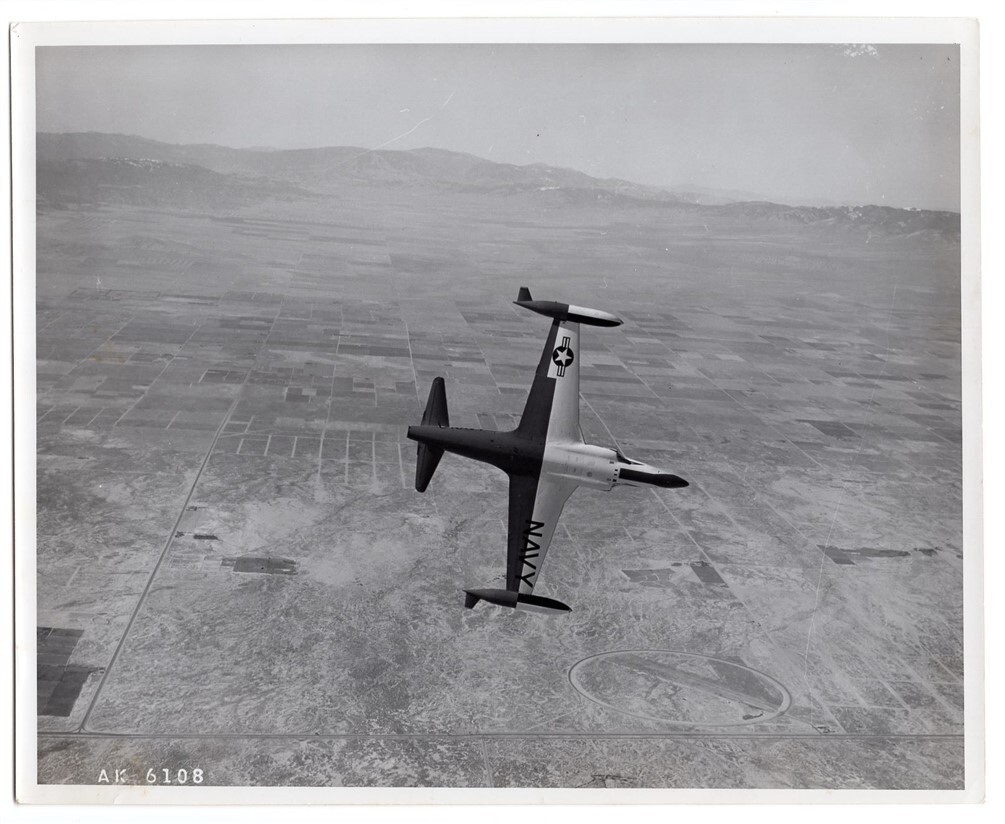 1950s US Navy Lockheed TV-2 Trainer Bottom View 8x10 Original Photo | eBay