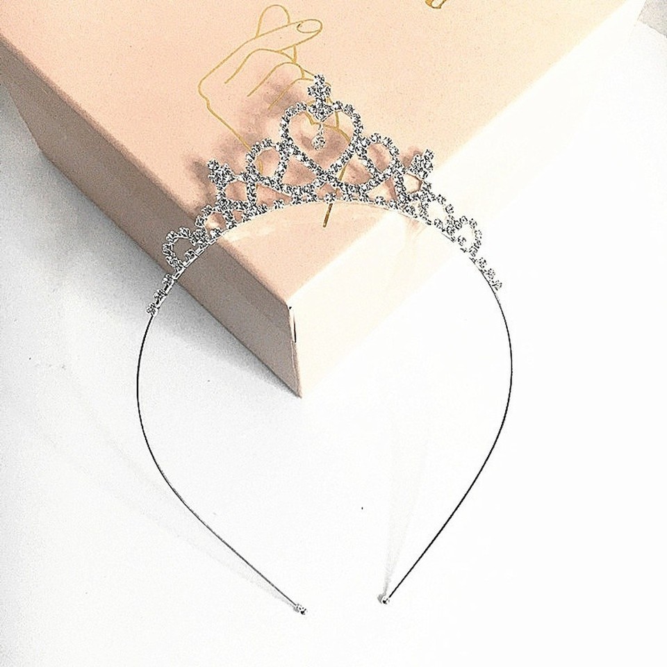 For Girls For Kids Princess Crown Heart-shaped Design Sparkling ...