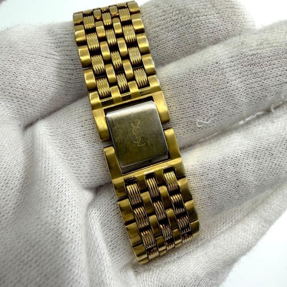 Yves Saint Laurent YSL Ladies Gold Battery Watch - Authentic Used | eBay