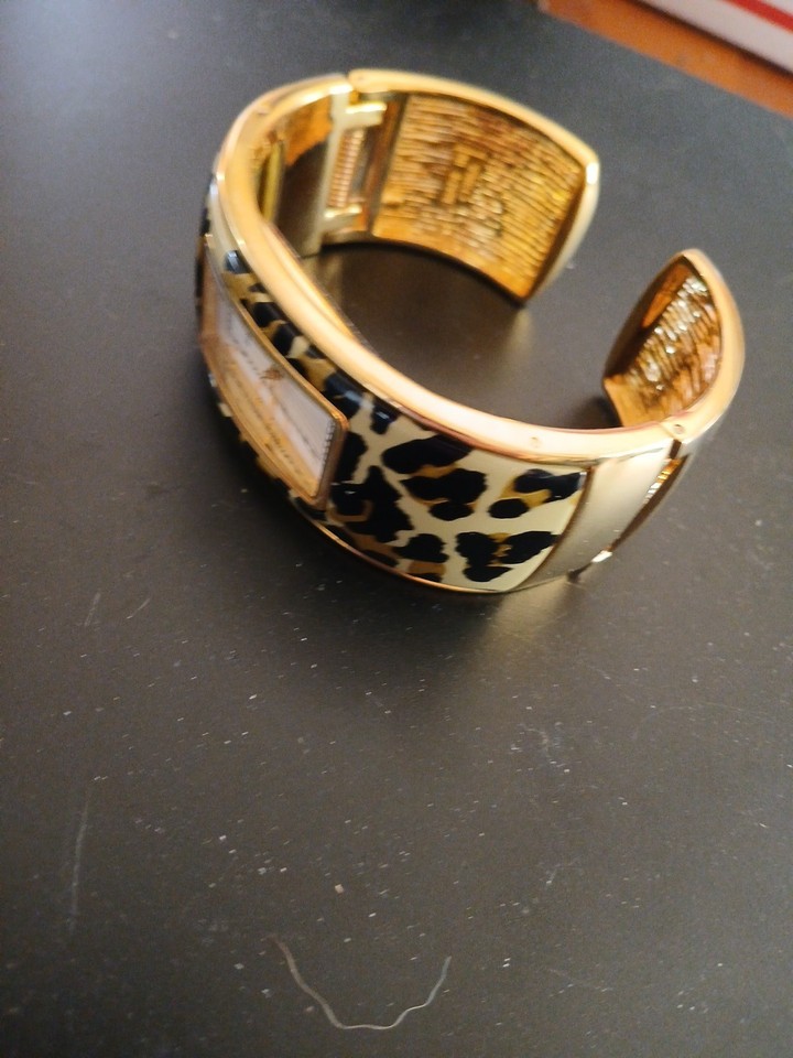 Leopard Print Bracelet Watch. Has The Battery Saver On | eBay