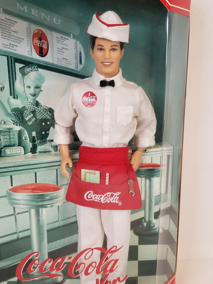 RARE COCA-COLA DINER WAITER KEN BARBIE DOLL 1999 MATTEL 25678 NRFB | eBay