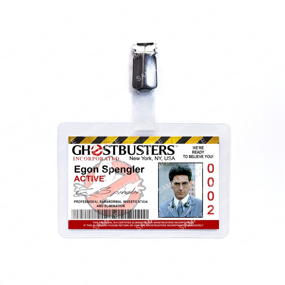 Custom Personalised Ghostbusters Inc ID Badge Novelty Prop Cosplay ...