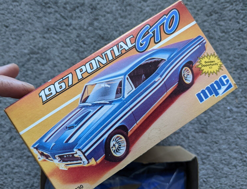 VTG UNBUILT 1970s MPC 1/25 1967 PONTIAC GTO BLUE MODEL KIT 0730 MUSCLE ...
