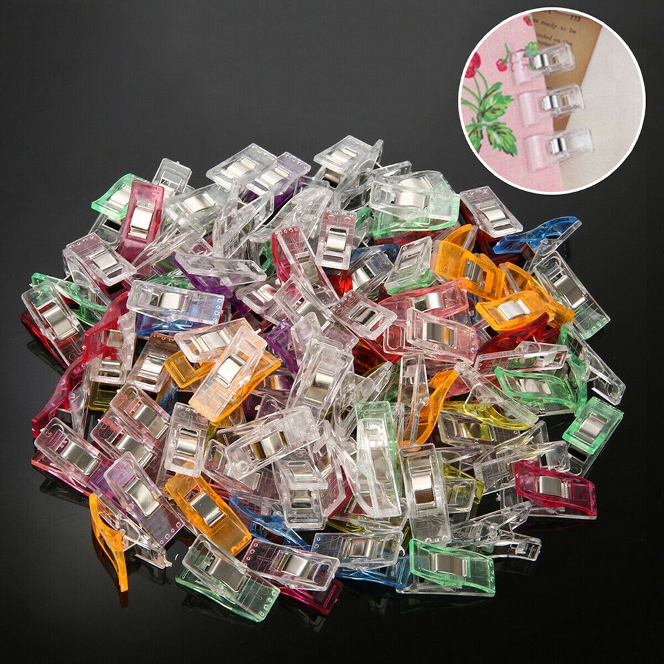 50/100Pcs Plastic Holding Clip Set Crafts Quilting Sewing Knitting ...