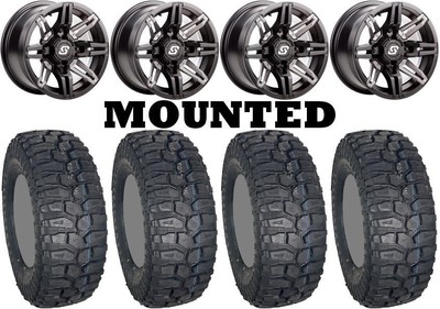 Kit 4 Broad Peak Baer X/T Tires 30x10-14 on Sedona Rukus Grey Wheels ...