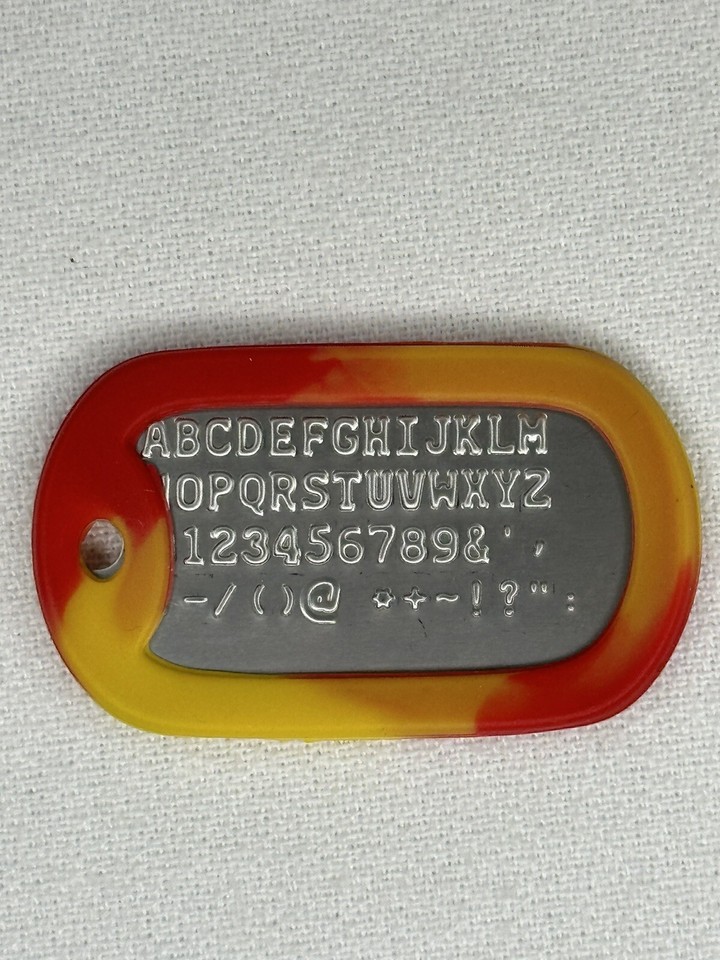 Four (4) USA Made Military Silencer Modern Flame Armed Forces Dog Tag ...