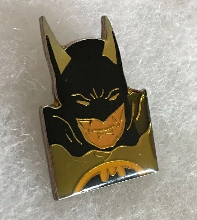 Vtg Batman Lapel Pin 1988 DC Head Mask Classic Style Hat Pin A457 | eBay