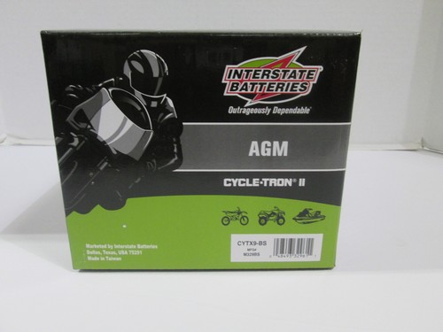 Interstate Battery Cycle TRON II CYTX9-BS NEW MOTORCYCLE POWER/SP FREE ...