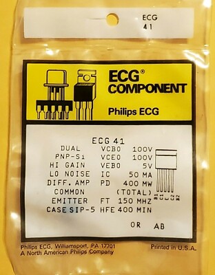 ECG41 NTE41 DIFFERENTIAL AMP 2SA979 | eBay