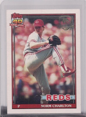 NORM CHARLTON DESERT SHIELD REDS 1991 TOPPS DESRT SHIELD BASEBALL | eBay