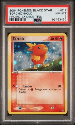 PSA 8 Torchic Holo 017 2004 Pokemon Black Star Promo Card 93453456 | eBay