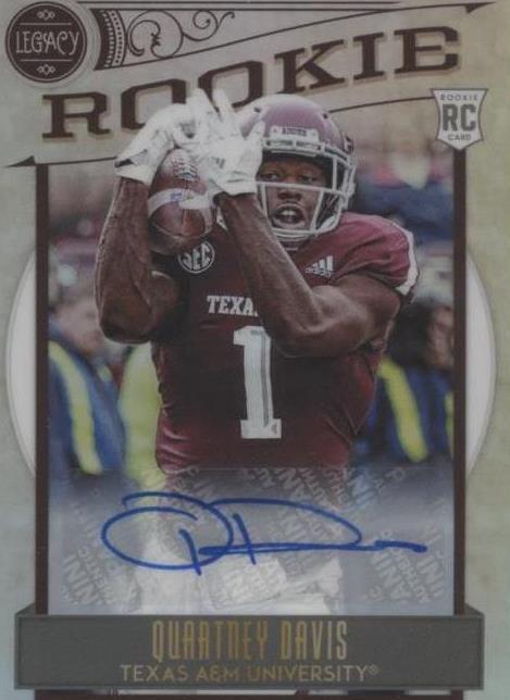 2020 Panini Legacy - Rookies Quartney Davis #179 Premium Penmanship ...