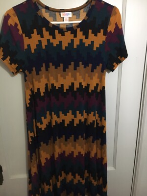 LLR Carly Dress - Size XS - Earth Tone Chevron | eBay